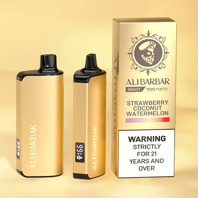 Buy ALIBARBAR Ingot Vape 9000 Puffs Banana Buzz Flavour Vape